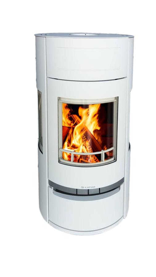 Peć (kamin) na drva 6 kW - COLOR EMAJL G5 SD - ivory bijeli