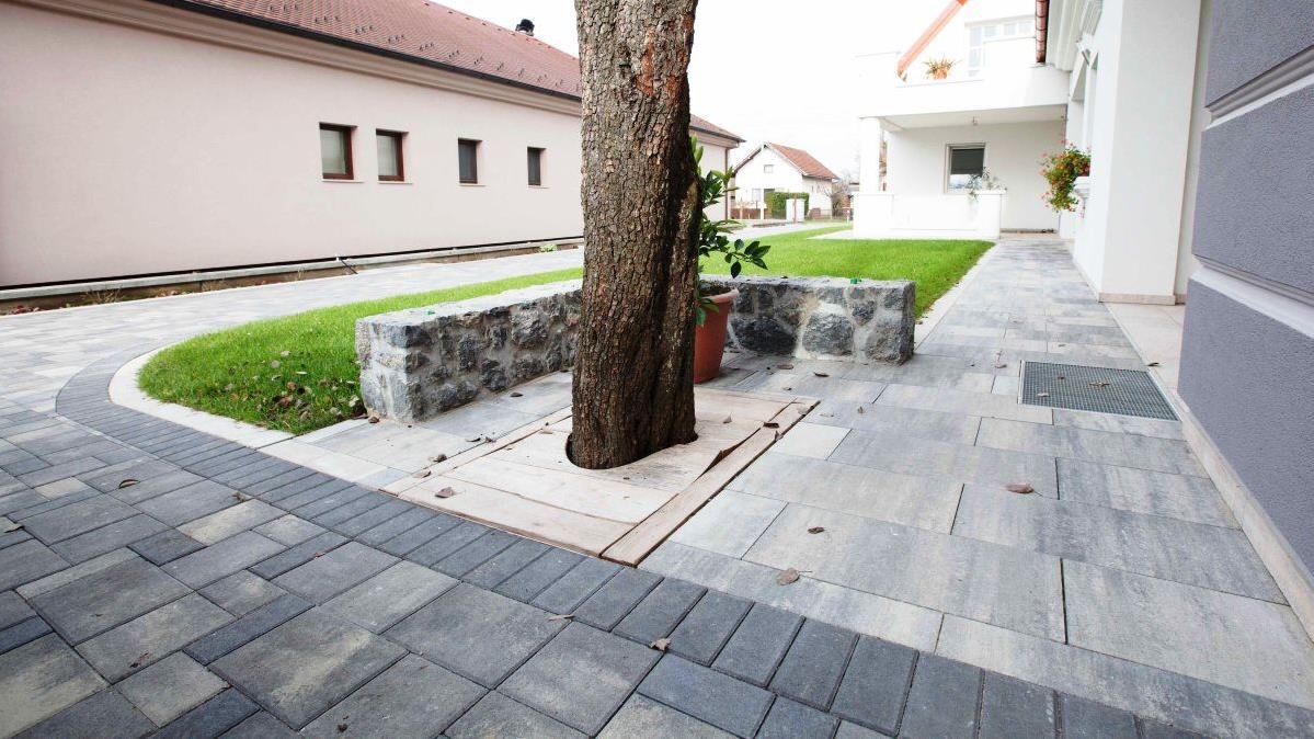 Betonski opločnik 6 cm - kombinirana forma - SEMMELROCK Rettango, sivo ...