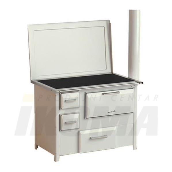 Štednjak na drva 11 kW - MBS 9 Smederevac - lijevi, bijeli