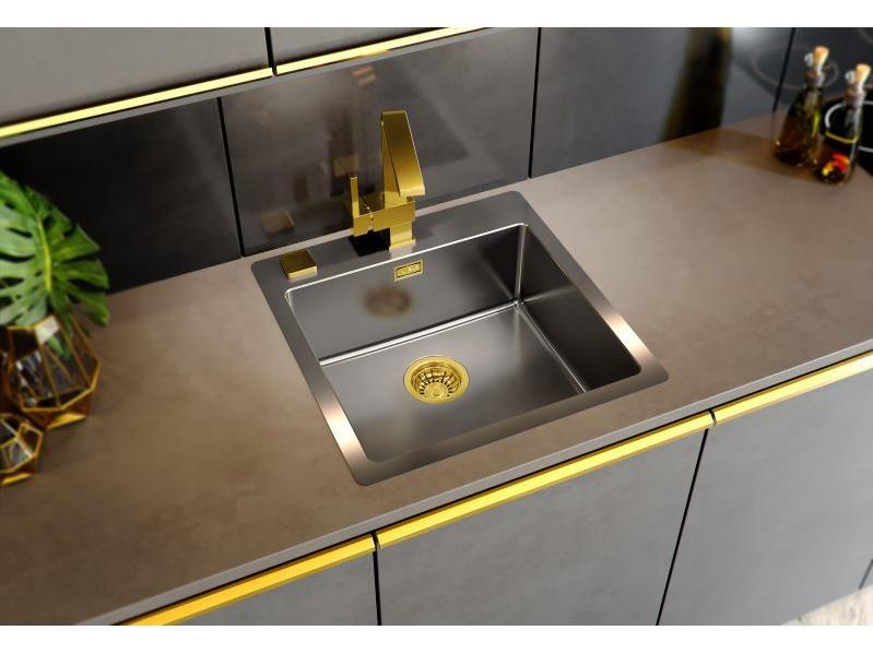 Sudoper inox 51,5 x 52,5 cm - ALVEUS Monarch Pure 30 Anthracite - antracit