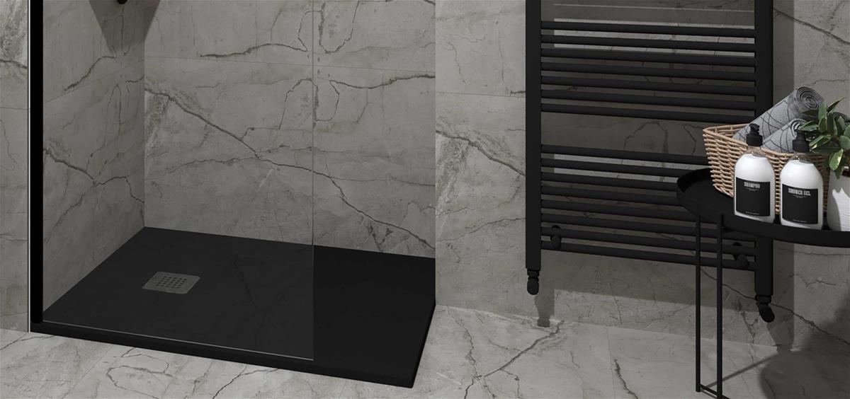 Tuš kada 120 x 80 cm, pravokutna - VOXORT Premium Belle Black ...