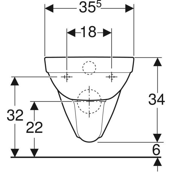 WC školjka - GEBERIT Selnova Rimfree, viseća