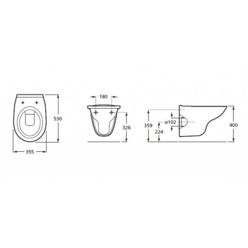 WC školjka - INKER Zoom Neo, viseća