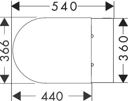 WC školjka - komplet s daskom - HANSGROHE EluPura S Rimfree, viseća