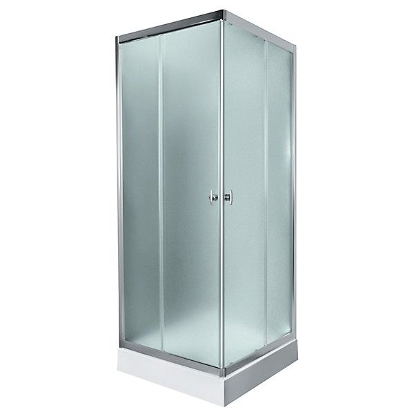 Tuš kabina 90 x 90 cm, kvadratna - MEDITERAN Frosted - mutno staklo
