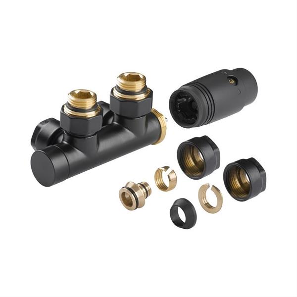 H-ventil za kupaonski radijator, termostatski kutni - set s termo ...