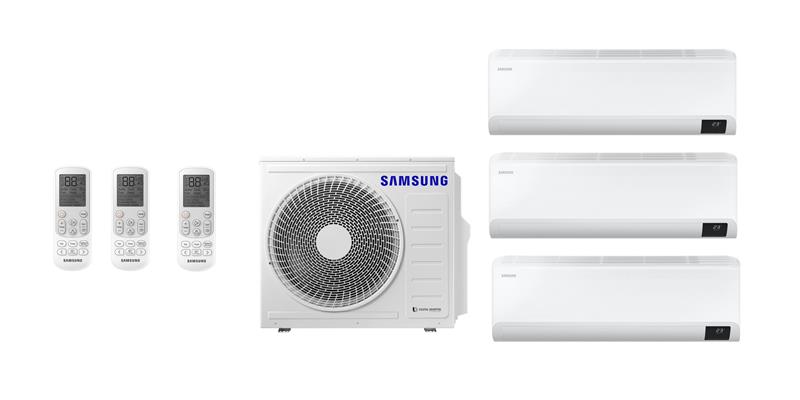 Klima uređaj s 3 unutarnje jedinice (2,5 + 2,5 + 3,5 kW) - SAMSUNG Cebu ...