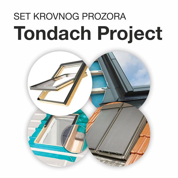 Krovni prozor 66 x 118 cm - TONDACH Project Set s vanjskom tendom ...