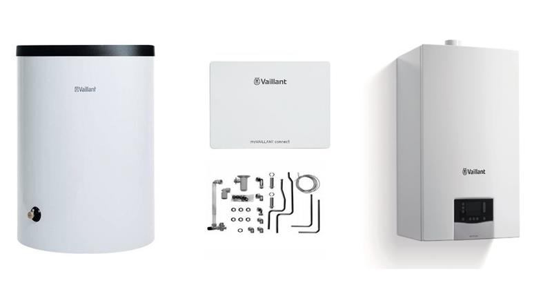 Plinski kondenzacijski bojler 25 kW - VAILLANT VU 25 CS/1-5 ecoTEC Plus + VIH 120 L + WiFi ...