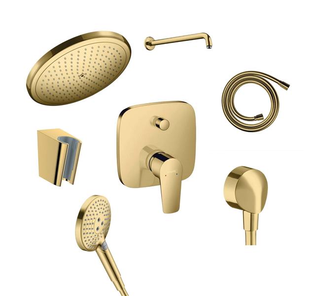 Podžbukni komplet, 2 potrošača - HANSGROHE Talis E - zlatni