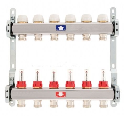 Razdjelnik za podno grijanje, 6 krugova - ITAP 917 - s topmetrima
