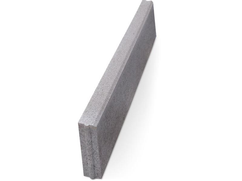Betonski rubnjak 6 x 20 x 100 cm - SAMOBORKA, ravni sivi