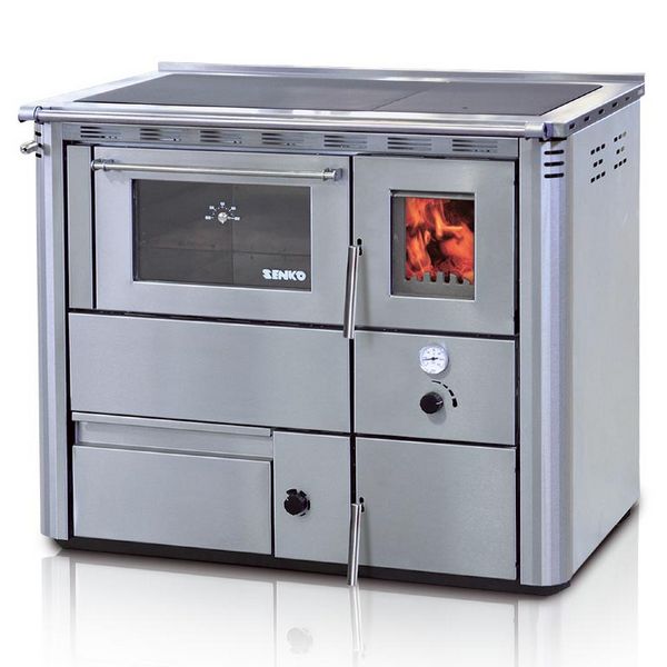Štednjak na drva za centralno grijanje 35 kW - SENKO C 35 - desni, inox