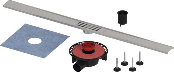 Tuš kanalica 40 - 100 cm - TECE Lineo - četkani inox