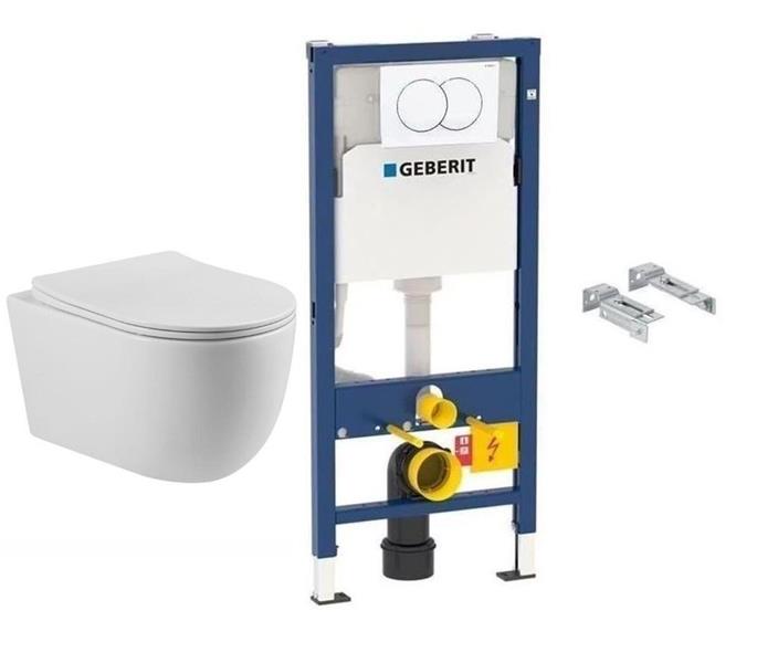 Ugradbeni vodokotlić sa školjkom, daskom i tipkom - GEBERIT Delta Armal ...