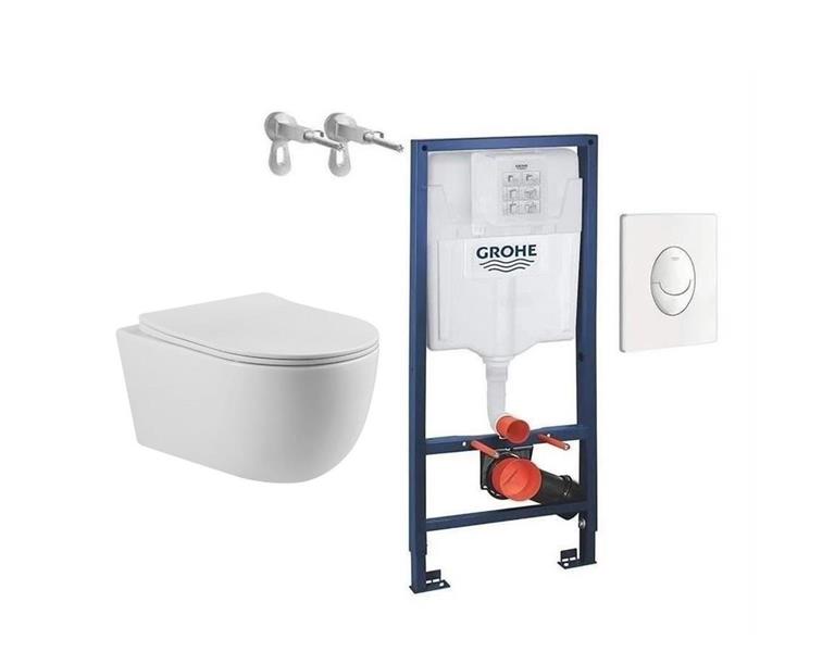 Ugradbeni vodokotlić sa školjkom, daskom i tipkom - GROHE Rapid Armal ...