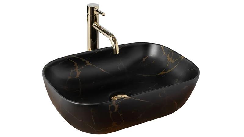 Umivaonik 50,5 cm - Kimic Gold Black - crno zlatni