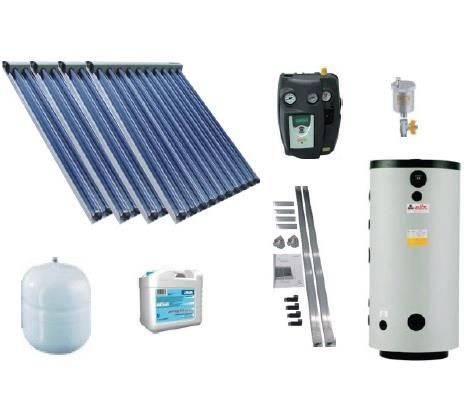 Solarni set za toplu vodu 500 L, 4 kolektora - CENTROMETAL CSP-CE 500/4