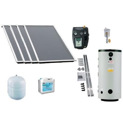 Solarni set za toplu vodu 500 L, 4 kolektora - CENTROMETAL CSP-PE 500/4