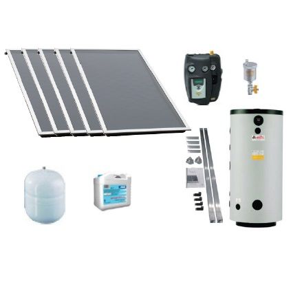 Solarni set za toplu vodu 500 L, 5 kolektora - CENTROMETAL CSP-PE 500/5