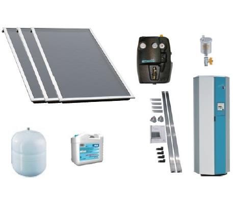 Solarni set za toplu vodu 300 L, 3 kolektora - CENTROMETAL CSP-PI 300/3