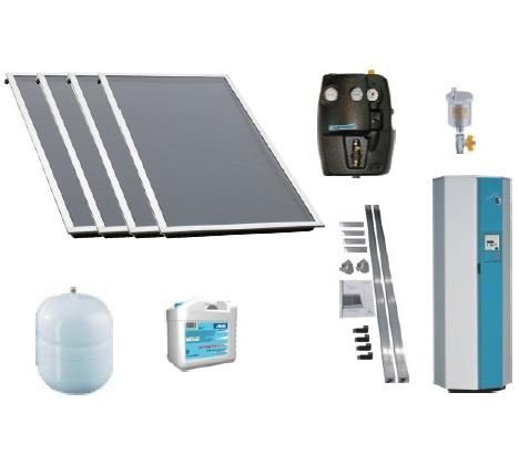 Solarni set za toplu vodu 600 L, 4 kolektora - CENTROMETAL CSP-PI 600/4