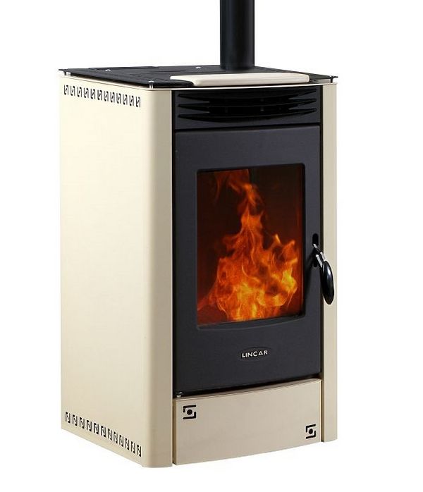 Peć na pelete PLAMEN PERLA 514 S, KREM (6,8 kW, do 140 m3)