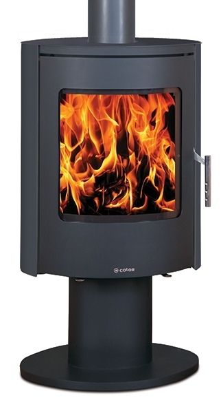 Peć (kamin) na drva 7 kW - COLOR EMAJL D6 Solo SD - Shanxi crni