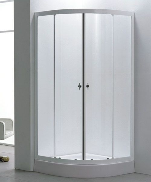 Tuš kabina polukružna 90 x 90 x 160 cm - NORD HX 515 - mutno staklo