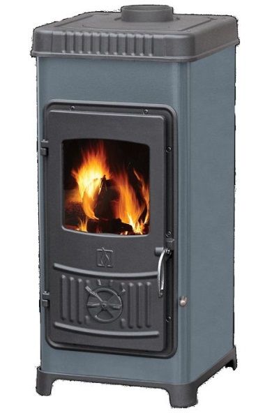 Peć na drva 6 - 8 kW - PLAMEN Dora 8 N - sivo plava
