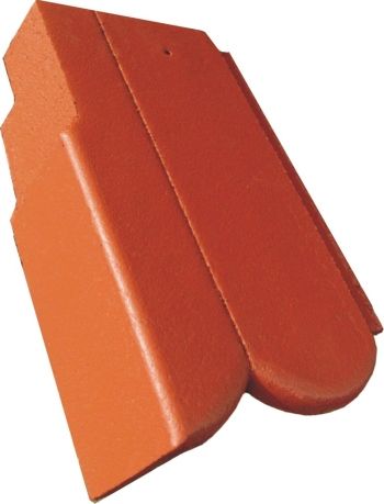 Rubni crijep TERRAN Rundo - tričetvrt lijevi, colorsystem, crveni